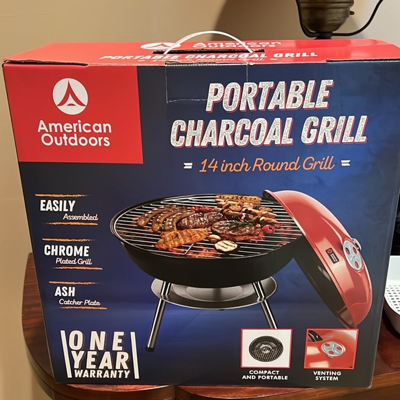 American Outdoors | Kitchen | American Outdoor Portable Charcoal Grill ...